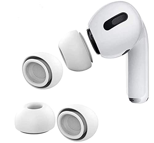 Airpods Pro [6 Pairs Medium Only] Replacement Earbud Tips Covers for Airpods Pro Original & Airpods Pro 2nd Generation (White)