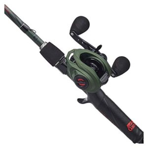 abu garcia zata baitcast low profile reel and fishing rod combo, 7' - medium heavy - 1pc green