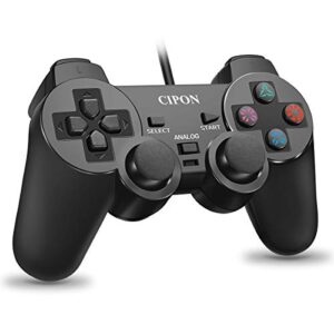 Cipon Wired Controller Compatible with PS-2 Console, Black Remote Gamepad with 2.2M Cable