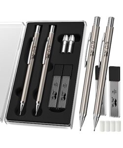 mr. pen- mechanical pencils, metal, 0.9mm, 2 pack, drafting and lead pencils