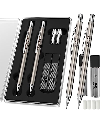 Mr. Pen- Mechanical Pencils, Metal, 0.9mm, 2 Pack, Drafting and Lead Pencils