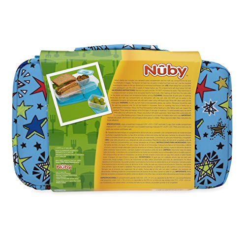 Nuby Insulated Bento Box Lunchbox, Boy