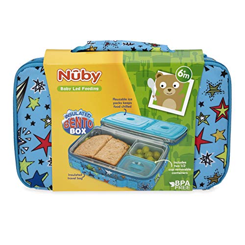 Nuby Insulated Bento Box Lunchbox, Boy