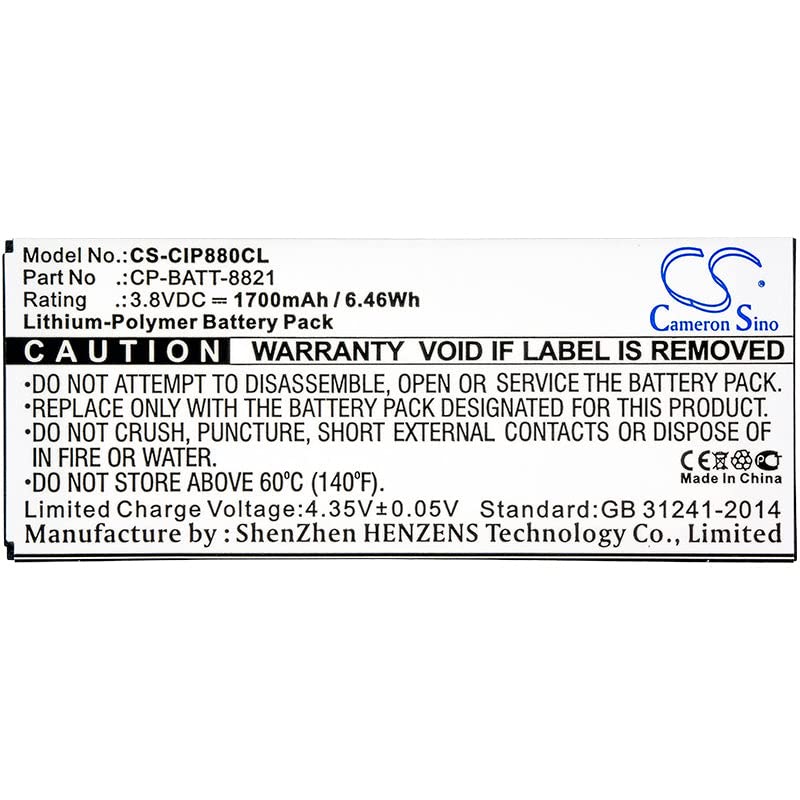 VI VINTRONS 74-102376-01, CP-BATT-8821, GP-S10-374192-010H Battery Replacement Compatible for Cisco 8800,