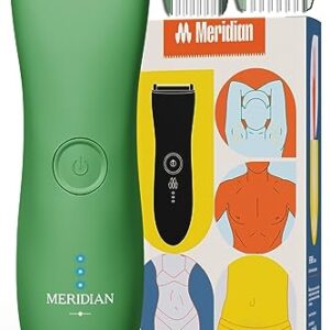 MERIDIAN Original Ball Trimmer Men, Body Hair Trimmer Men, Ball Shaver Men, Pubic Hair Trimmer Men, Body Shaver Men, Body Trimmer for Men, Body Groomer for Men, Man Scape with Meridian Sage