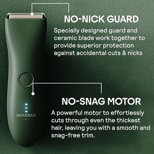 MERIDIAN Original Ball Trimmer Men, Body Hair Trimmer Men, Ball Shaver Men, Pubic Hair Trimmer Men, Body Shaver Men, Body Trimmer for Men, Body Groomer for Men, Man Scape with Meridian Sage