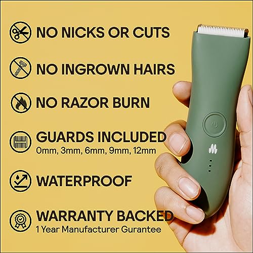 MERIDIAN Original Ball Trimmer Men, Body Hair Trimmer Men, Ball Shaver Men, Pubic Hair Trimmer Men, Body Shaver Men, Body Trimmer for Men, Body Groomer for Men, Man Scape with Meridian Sage