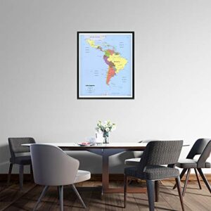 HISTORIX 2006 Latin America Map Poster - 20x24 Inch Central and South America Map - Latin American Poster - South America Map Poster - South America Wall Map