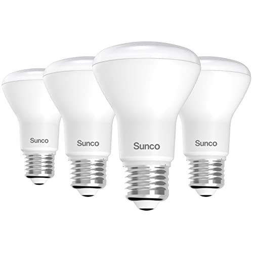 Sunco 4 Pack BR20 LED Bulbs Indoor Flood Light R20 Dimmable 5000K Daylight 50W Equivalent to 7W, E26 Medium Base, Recessed Can Lights, Home Ceiling Lights Super Bright, UL & Energy Star