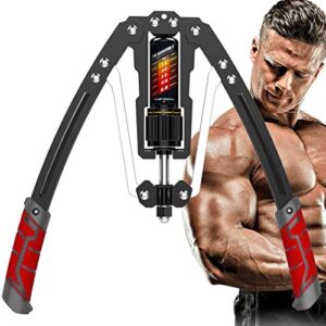 east mount twister arm exerciser - adjustable 22-440lbs hydraulic power, home chest expander, shoulder muscle training fitness equipment, arm enhanced exercise strengthener.