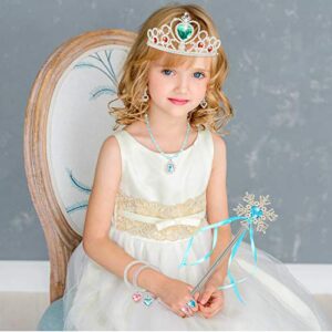 Princess Jewelry Boutique Dress Up and Elegant Shoe(4 Pairs of Girls Heels Shoes),Role Play Fashion Accessories of Crowns, Necklaces, Bracelets, Rings,Girls Beauty Gift Toys for Age 2 3 4 5 6 Year Old