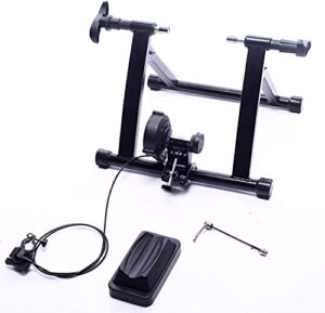 balancefrom bike trainer stand steel bicycle exercise magnetic stand with front wheel riser block