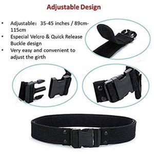 Davi Collection 10 in 1 Tactical Duty Belt, Utility Modular Equipment System Nylon Military Enforcement Belt with Pouches for Security Police, Adjustable 35-45" Black