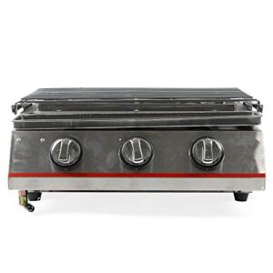 3 Burner Gas BBQ Stainless Steel Portable Grill Cooker Outdoor smokeless