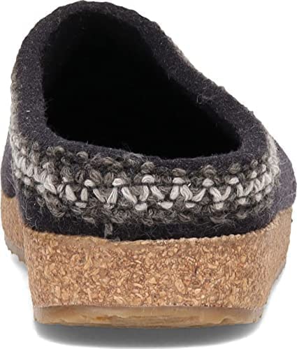 HAFLINGER Zigzag Clog - Charcoal, 45