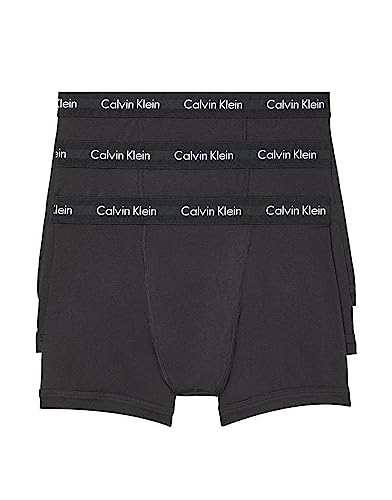 Calvin Klein Men's Cotton Stretch 3-Pack Boxer Brief, 3 Black, M