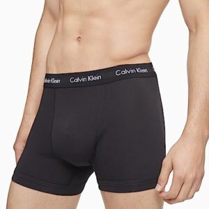 Calvin Klein Men's Cotton Stretch 3-Pack Boxer Brief, 3 Black, M