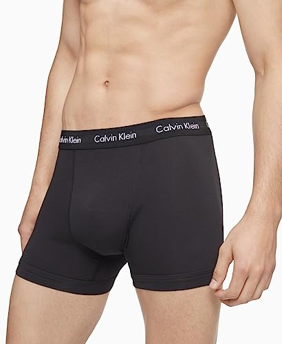 Calvin Klein Men's Cotton Stretch 3-Pack Boxer Brief, 3 Black, M