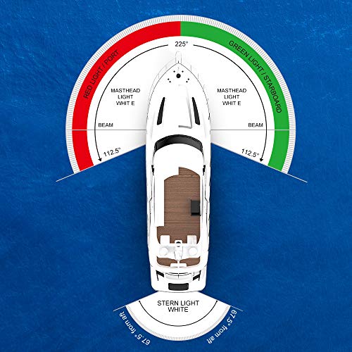 Osinmax Boat Navigation Light, LED Bow Light for Boat,Marine LED Navigation Lights. Perfect Boat Front Light to Small Boat and Pontoon (Shell Shape Black Zinc Cover)