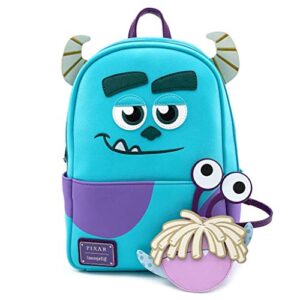 loungefly disney sully with boo pouch cosplay womens double strap shoulder bag purse