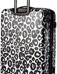 American Tourister Moonlight Hardside Expandable Luggage with Spinner Wheels, Leopard Black, 3-Piece Set (21/24/28)