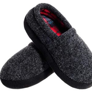 MIXIN Little/Big Kid Boy's- and Girls Slippers House Shoes Indoor Outdoor with Anti Slip Sole (9-10 Little Kid, Grey, numeric_9)