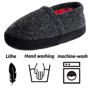 MIXIN Little/Big Kid Boy's- and Girls Slippers House Shoes Indoor Outdoor with Anti Slip Sole (9-10 Little Kid, Grey, numeric_9)