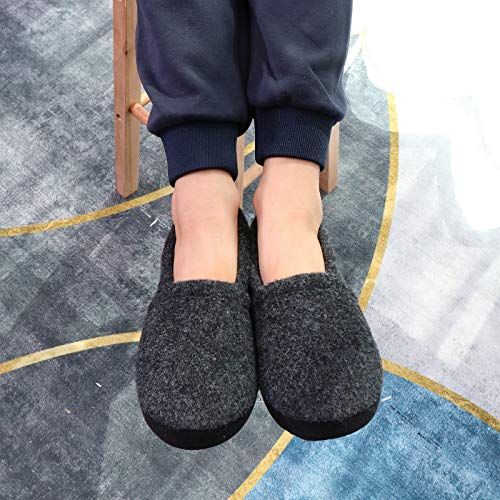 MIXIN Little/Big Kid Boy's- and Girls Slippers House Shoes Indoor Outdoor with Anti Slip Sole (9-10 Little Kid, Grey, numeric_9)