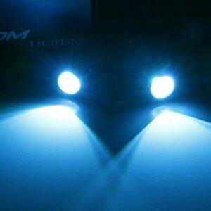 iJDMTOY 2pcs Ice Blue 3-SMD High Power Projector LED Eagle Eye Lights w/Back Bolt-On Screws For Parking Lights, Driving Fogs, etc