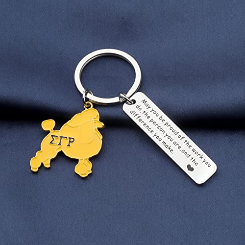 BAUNA Sorority Keychain SGRho Inspired Greek Sorority Jewelry (Sorority Keychain)