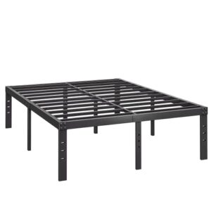 COMASACH 16 inch California King Bed Frame No Box Spring Needed, 3500 lbs Heavy Duty Metal Platform Bed Frames, Non-Slip and Noise-Free Mattress Foundation, Black