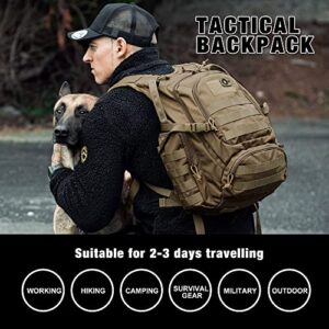 Mardingtop 25L Tactical Backpacks Molle Hiking daypacks for Camping Hiking Military Traveling Motorcycle Army Green