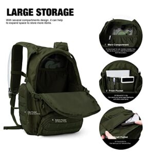 Mardingtop 25L Tactical Backpacks Molle Hiking daypacks for Camping Hiking Military Traveling Motorcycle Army Green