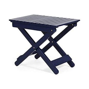 christopher knight home daphne outdoor folding side table, navy blue