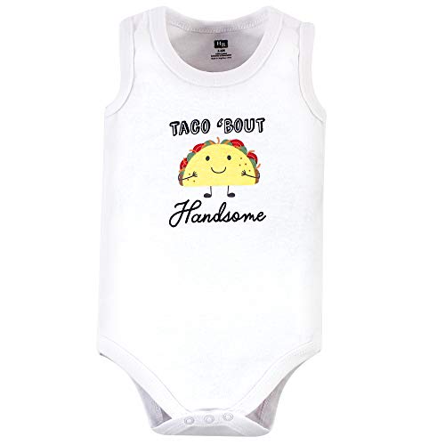 Hudson Baby Unisex Baby Cotton Sleeveless Bodysuits, Taco Truck, 6-9 Months