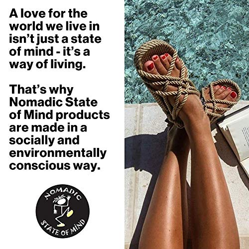 Nomadic State of Mind Lounger Sandals- Handmade Adjustable Rope Shoes – Machine Washable – Comfortable & Lightweight – Vegan Friendly – For Women & Men (Numeric_10)