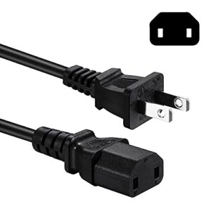 power cord cable compatible with sony ps4 pro console, xbox 360 slim/xbox one/xbox 360 e power supply brick, 2 prong power cable replacement