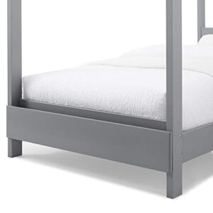 Delta Children Poppy House Wood Twin Bed, Platform Bed - No Box Spring Needed, Grey