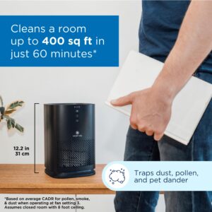 Medify Air MA-14 Air Purifier with H13 True HEPA Filter | 200 sq ft Coverage | for Allergens, Wildfire Smoke, Dust, Odors, Pollen, Pet Dander | Quiet 99.7% Removal to 0.1 Microns | Black, 1-Pack