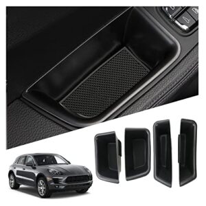 for macan accessories 2015+ porsche macan car door storage boxs 2015-2023 porsche macan door tray organizer secondary storage box compatible with 2015-2020 2021 2022 2023 porsche macan s/t/gts(4packs)