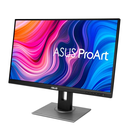 ASUS ProArt Display PA278QV 27” WQHD (2560 x 1440) Monitor, 100% sRGB/Rec. 709 ΔE < 2, IPS, DisplayPort HDMI DVI-D Mini DP, Calman Verified, Anti-glare, Tilt Pivot Swivel Height Adjustable, Black