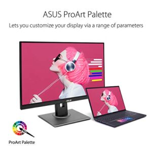 ASUS ProArt Display PA278QV 27” WQHD (2560 x 1440) Monitor, 100% sRGB/Rec. 709 ΔE < 2, IPS, DisplayPort HDMI DVI-D Mini DP, Calman Verified, Anti-glare, Tilt Pivot Swivel Height Adjustable, Black