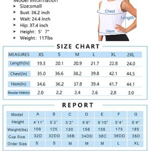 Ice Silk Workout Tops for Women Quick Dry Muscle Gym Running Shirts Sleeveless Flowy Yoga Tank Tops (White, Small)