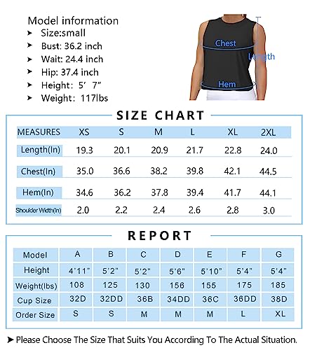 Ice Silk Workout Tops for Women Quick Dry Muscle Gym Running Shirts Sleeveless Flowy Yoga Tank Tops (Black, Small)