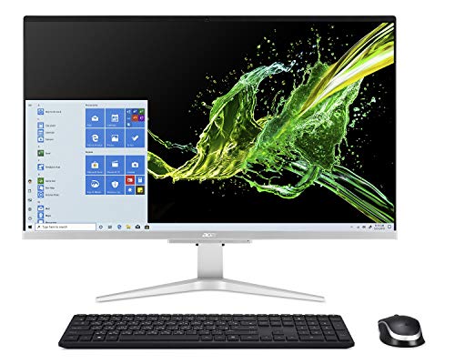 Acer Aspire C27-962-UA91 AIO Desktop, 27" Full HD Display, 10th Gen Intel Core i5-1035G1, NVIDIA GeForce MX130, 12GB DDR4, 512GB SSD, 802.11ac Wi-Fi, Wireless Keyboard and Mouse, Windows 10 Home