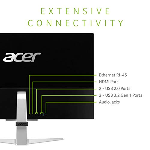 Acer Aspire C27-962-UA91 AIO Desktop, 27" Full HD Display, 10th Gen Intel Core i5-1035G1, NVIDIA GeForce MX130, 12GB DDR4, 512GB SSD, 802.11ac Wi-Fi, Wireless Keyboard and Mouse, Windows 10 Home