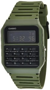 casio ca-53wf-3b calculator green digital mens watch original new classic ca-53, 43.2×34.4×8.2mm (ca-53wf-3bdf)