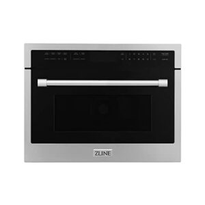 zline 24" built-in convection microwave oven in stainless steel with speed and sensor cooking