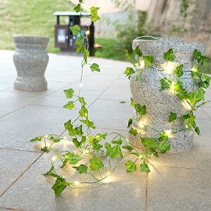 Vine String Lights, [1 Pack] Ivy Decor Maple Leaf Garland Wreath Hanging lamp with 20 LED, Fairy Night Lights for Home, Room, Bedroom, Wall Decoration (6.5 FT, Battery Powered)