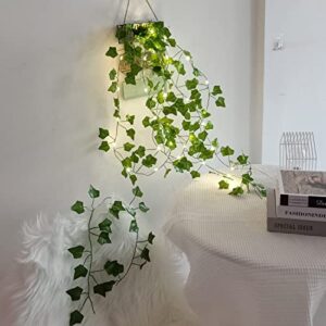 Vine String Lights, [1 Pack] Ivy Decor Maple Leaf Garland Wreath Hanging lamp with 20 LED, Fairy Night Lights for Home, Room, Bedroom, Wall Decoration (6.5 FT, Battery Powered)